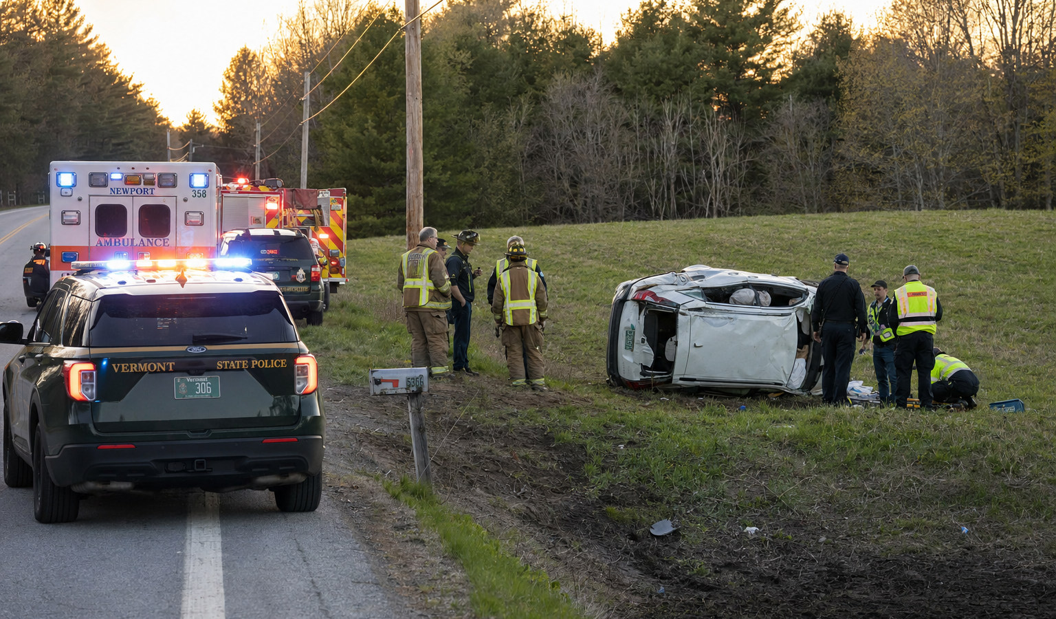 VT-105 crash in Newport, Vermont — Thursday · VTScout